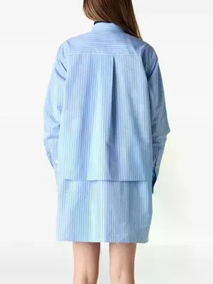 Sacai Striped Poplin Mini Shirt Dress