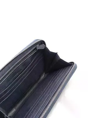 Bottega Veneta 2010s Intrecciato Zip-around Wallet - Black