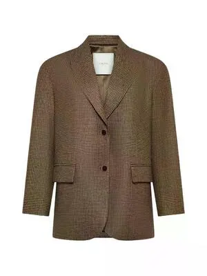 CRUNA Monia Houndstooth-pattern Blazer