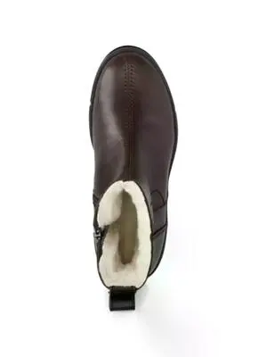CANADA SNOW Mount Fiona Shearling-lined Leather Boots - Brown