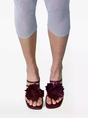 MIISTA Hara Floral-applique Caged Sandals