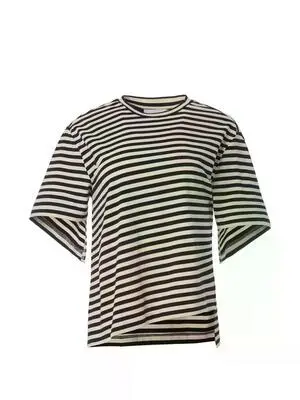 Monse Striped Asymmetric T-shirt - White