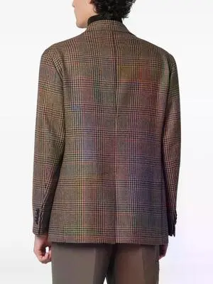 Tagliatore New York Prince Of Wales Check Blazer - Brown