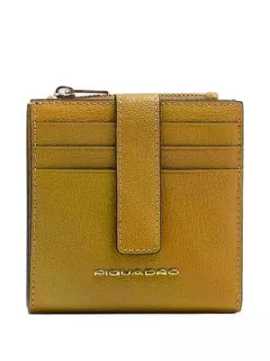 PIQUADRO Logo-plaque Zipped Card Holder - Yellow