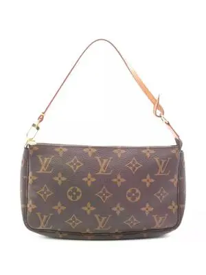 LOUIS VUITTON 1999 Monogram Pochette Accessoires Shoulder Bag - Brown