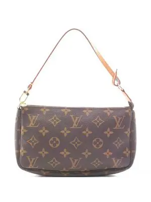 LOUIS VUITTON 1999 Monogram Pochette Accessoires Shoulder Bag - Brown