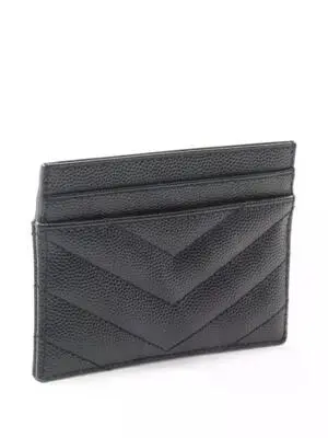 Saint Laurent 2020s Quilted Card Holder - Black