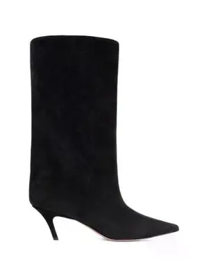 Amina Muaddi Pointed-toe Suede Boots