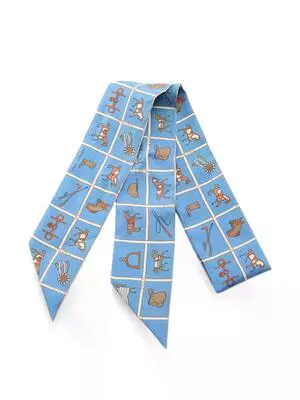Hermès 2010s Couvertures Et Tenues De Jour Silk Scarf - Blue