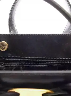 FERRAGAMO 2010s Vara Ribbon Tote Bag - Black