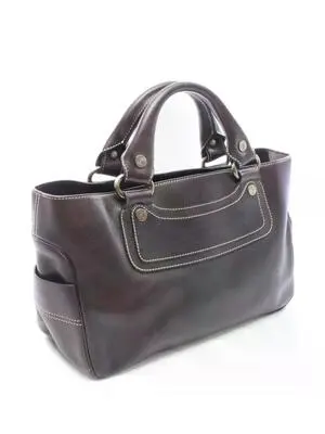 Celine 2000s Boogie Topstitching Tote Bag - Brown
