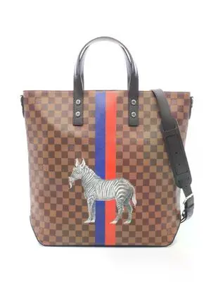 LOUIS VUITTON 2021s Damier Savanna Chapman Brothers Tote Bag - Brown