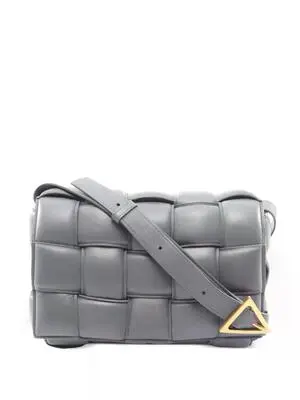 Bottega Veneta 2010s Padded Cassette Intrecciato Shoulder Bag - Grey