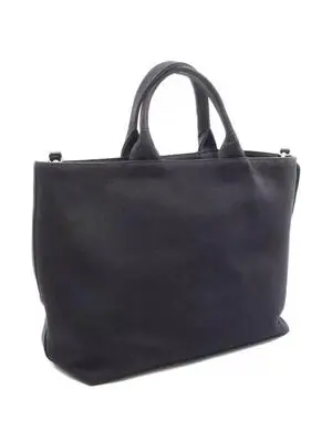 Prada 2010s Canapa Logo-embossed Tote Bag