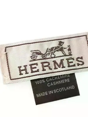 Hermès 2010s Fringed Cashmere Scarf - Blue