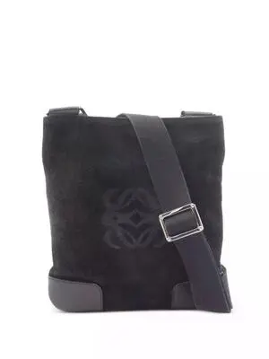 Loewe 2000s Anagram Shoulder Bag - Black