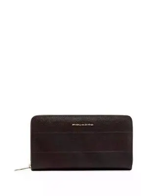 PIQUADRO Logo-plaque Zip-around Wallet - Brown