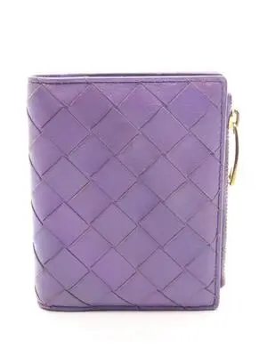 Bottega Veneta 2000s Intrecciato Bi-fold Wallet - Purple