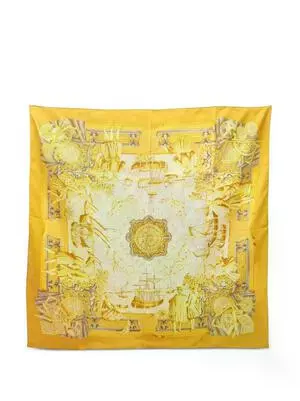 Hermès 2010s Azulejos Silk Scarf - Yellow