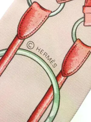 Hermès 2010s Jumping Ribbon Silk Scarf
