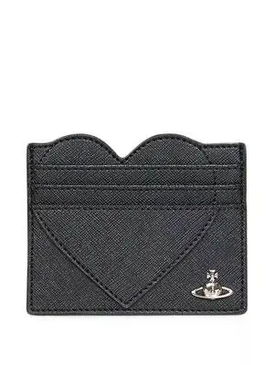 VIVIENNE WESTWOOD Orb Heart-shaped Card Holder - Black