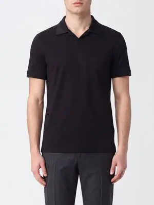 Giorgio Armani Viscose Polo Shirt - Black
