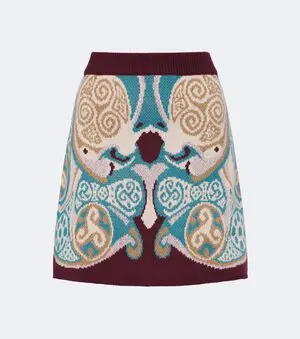 La DoubleJ Alchemy Jacquard Wool Miniskirt - Multicoloured