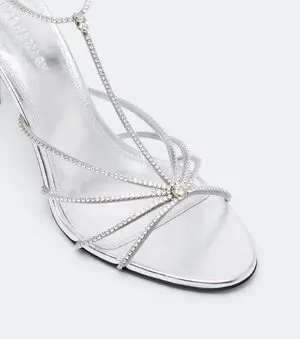 Mach & Mach Daisy Embellished Leather Sandals