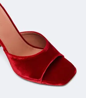 Amina Muaddi Lupita Velvet Mules