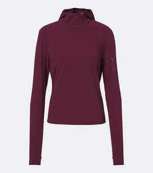 Adidas By Stella McCartney Hooded Open-back Technical Top