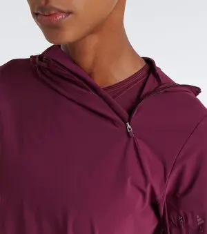 Adidas By Stella McCartney Hooded Open-back Technical Top