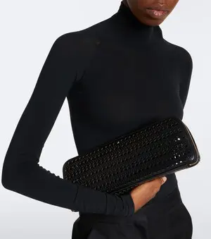 Alaïa Delta Small Leather Clutch