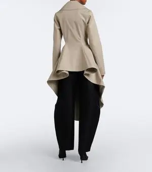 Alaïa Asymmetric Cotton Poplin Coat
