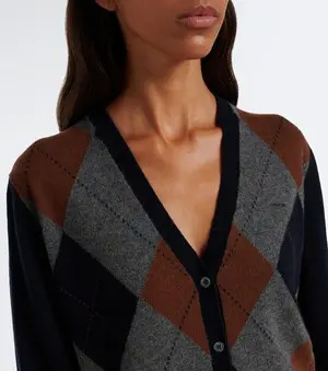 Prada Argyle Cashmere Cardigan