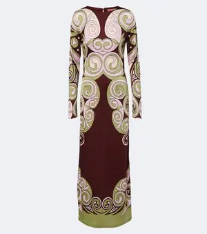 La DoubleJ Kells Swirl Jersey Maxi Dress - Multicoloured