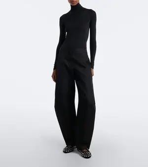 Alaïa Studded Suede Ballet Flats