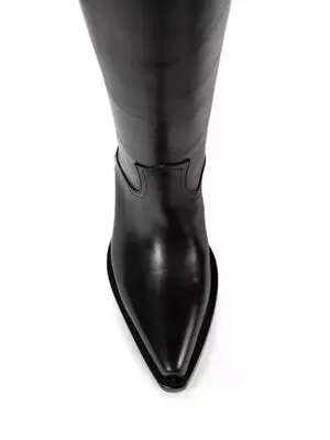 ANN DEMEULEMEESTER Pointed-toe Leather Boots