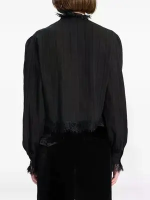 ANN DEMEULEMEESTER Lace-trimmed Ruffled Shirt
