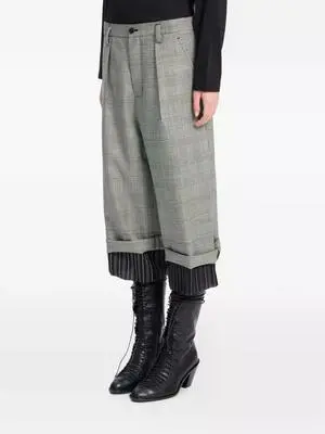ANN DEMEULEMEESTER Check Wool Trousers