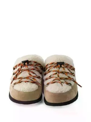 Prada Suede And Shearling Mules