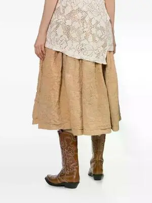 Comme Des Garçons Pleated Midi Skirt