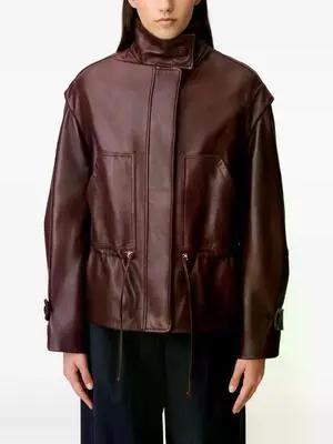 Claudie Pierlot Wide-cut Leather Jacket