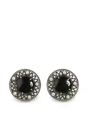 ANN DEMEULEMEESTER Embellished Cut-out Earrings - Silver