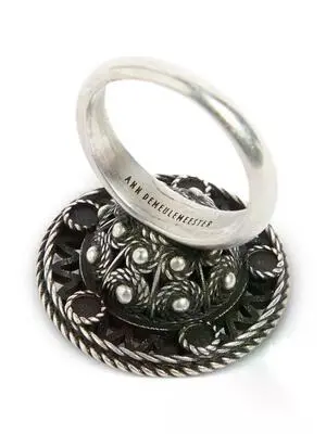 ANN DEMEULEMEESTER Engraved Stone-embellished Ring