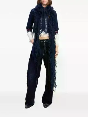 ANN DEMEULEMEESTER Brushed-knit Fringed Scarf