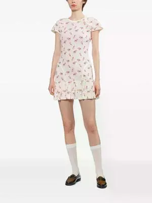 Ashley Williams Graphic-print Pleated Dress