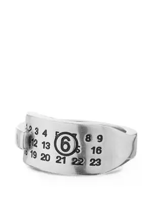 MAISON MARGIELA Numeric-logo Engraved Ring - Silver