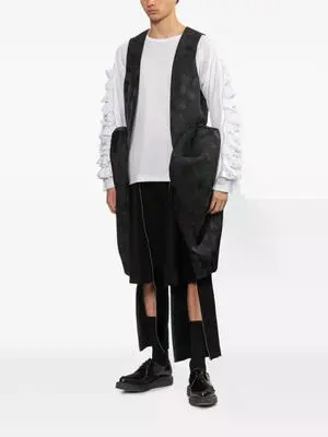Comme Des Garçons Jacquard Open Vest Coat