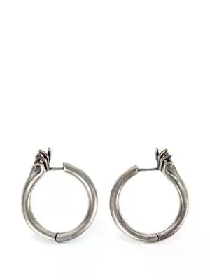 ANN DEMEULEMEESTER Cajsa Hand-motif Hoop Earrings - Silver