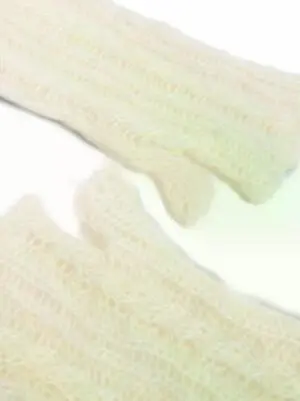 ANN DEMEULEMEESTER Cable-knit Fingerless Gloves